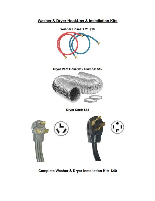 Install Kit - Washer & Dryer